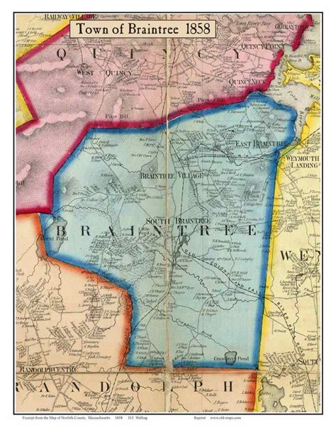 Old Maps Of Norfolk County Ma