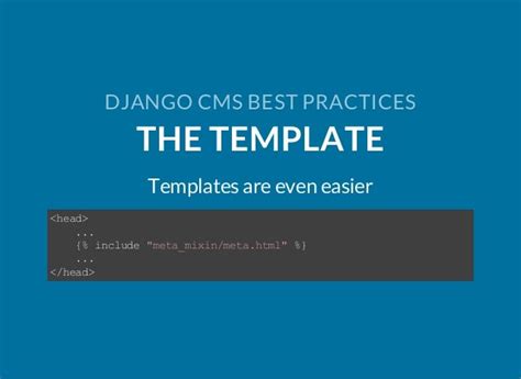 Django Cms Best Practices