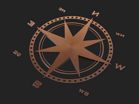 Compass Rose 3d Model 33 Obj 3ds Max Free3d