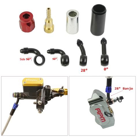 스테인레스 스틸 밴조 브레이크 호스 피팅 호스 엔드 어댑터 An3 10mm 오토바이 피트 더트 바이크 카페 레이서 0 28 90 도 Aliexpress