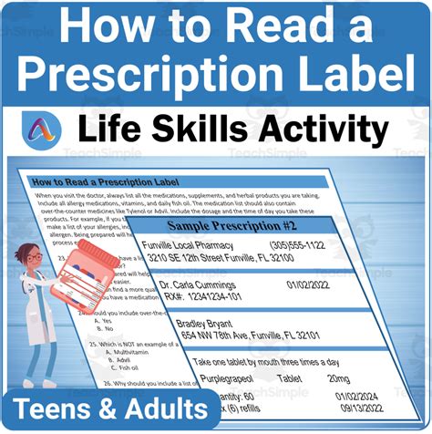 Independent Living Skills How To Read A Prescription Label By Teach Simple