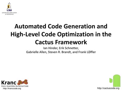 Ppt The Cactus Framework Powerpoint Presentation Free Download Id