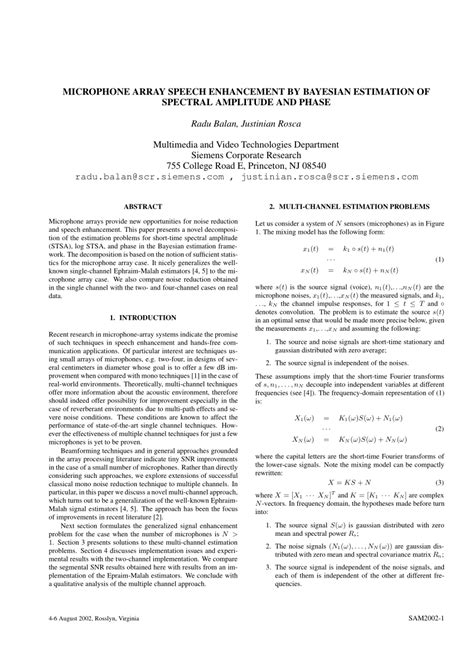 pdf microphone array speech enhancement by bayesian estimation of