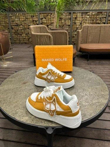 Naked Wolfe Kosa Low Top Leather Sneaker White Yellow Sports Shoe At