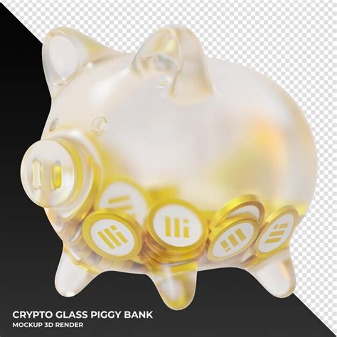 Premium PSD Binance Usd Busd Coin In Frosted Glass Piggy Bank D Rendering