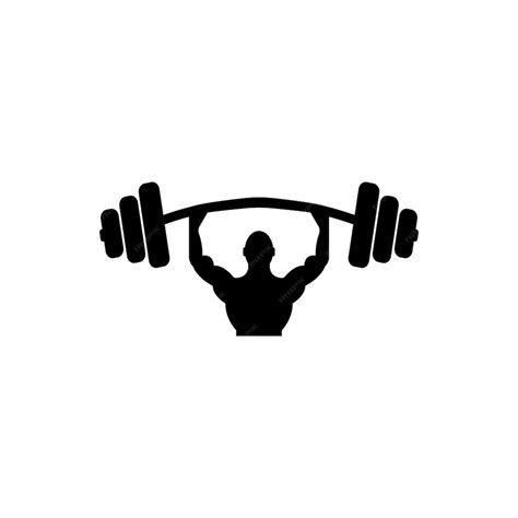 Premium Vector Barbell Dumbbell Gym Icon Logo Template Gym Badge