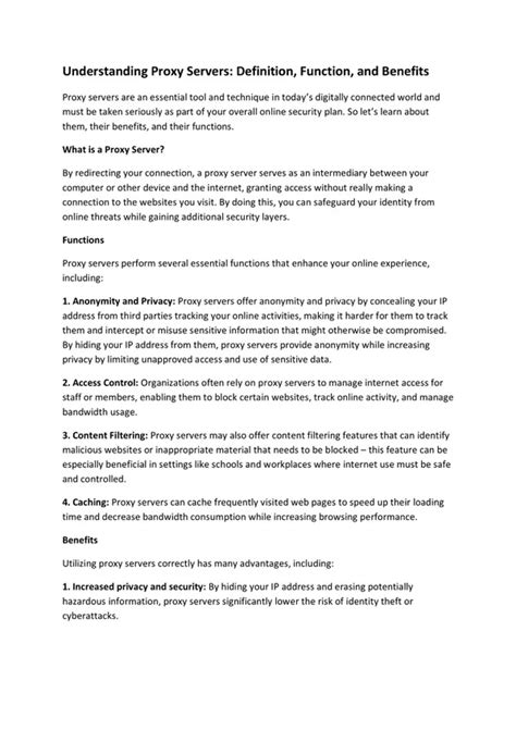 Ppt Understanding Proxy Servers Powerpoint Presentation Free