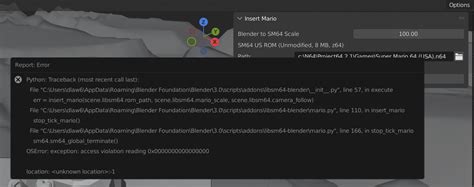 Program Wont Start In Blender 3 0 Issue 8 Libsm64 Libsm64 GitHub