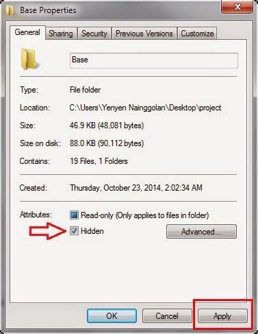 Cara Menyembunyikan File Folder HIDDDEN