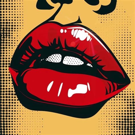 Premium Photo There Is A Red Lips With A Black Nose And A Black Nose