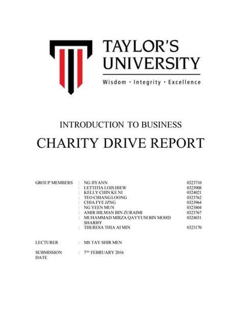 Introduction To Business Final Assignment Report Docx