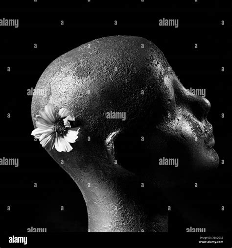 A Sculpted Mannequin Head Features An Abstract Shape And Textured Surface With A Delicate