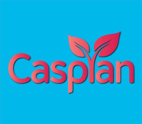 Natureinspired Caspian Logo With Green Leaf Elements Premium Vector