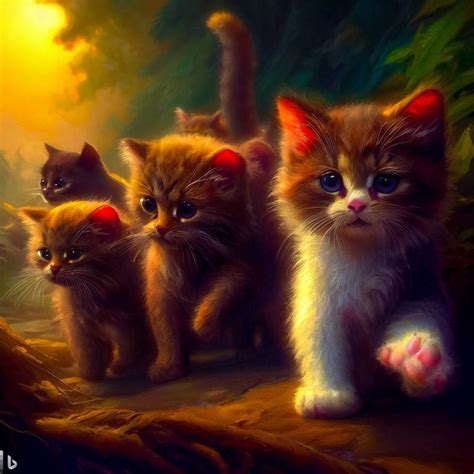 A Kindle Of Kittens Ai By Clearmaxim On Deviantart