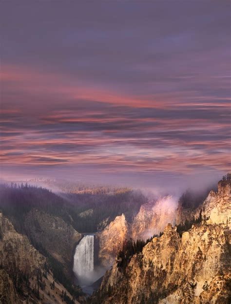 Somerset House Images Lower Falls At Sunrise From Artist Point