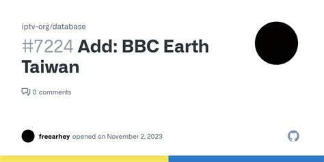 Add Bbc Earth Taiwan · Issue 7224 · Iptv Orgdatabase · Github