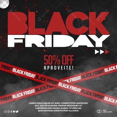 Promoção Black Friday Desconto Social Media Psd Editável [download