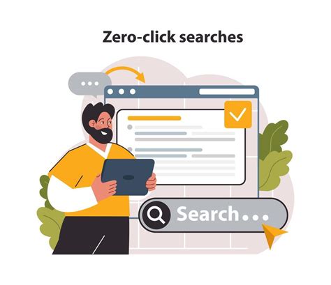 Zero Click Or No Click Search Query On A Search Engine Internet User