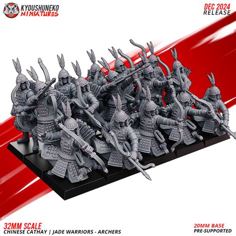 3d Printable Archers Jade Warriors Chinese Cathay By Kyoushuneko