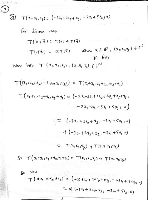 Solved 2 7 Which Of The Given Transformations Is Linear Justify Your Course Hero