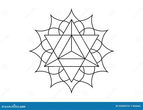Geometric Mandala Handmade Drawing Vector Design Stock Illustration