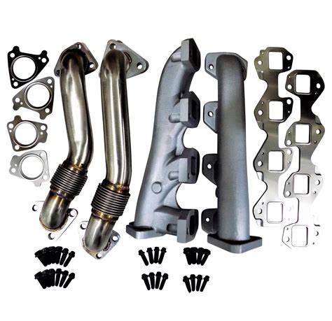 High Flow Exhaust Manifolds And Up Pipes 66l Duramax 2001 2016 Lb7 Lly