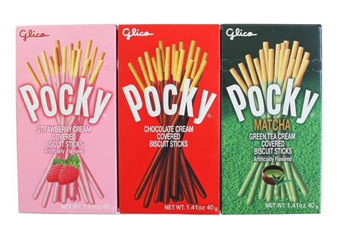 Pocky Biscuit Sticks 3 Flavor Variety Pack Pack Of 12