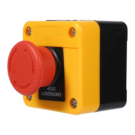 Ac 660v 10a Emergency Stop Switch Plastic Shell Red Sign Emergency Stop