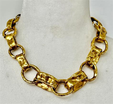 Goossens Paris Oversized Link Choker In Gilded Bronze At 1stdibs