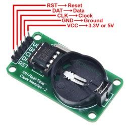 Modulo de reloj tiempo real RTC DS1302 mas batería