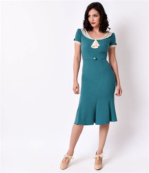 1940s Dresses 40s Dress Swing Dress Tea Dresses Womens Vintage