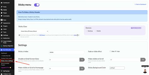 How To Create A Sticky Menu In WordPress Step By Step Guide