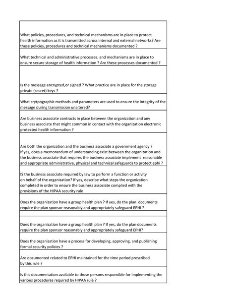 Hipaa Checklist Information Security Pdf Computing Technology