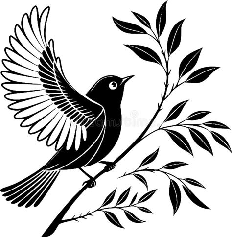 Delicate White Eye Stencil Perches With Grace Stock Image