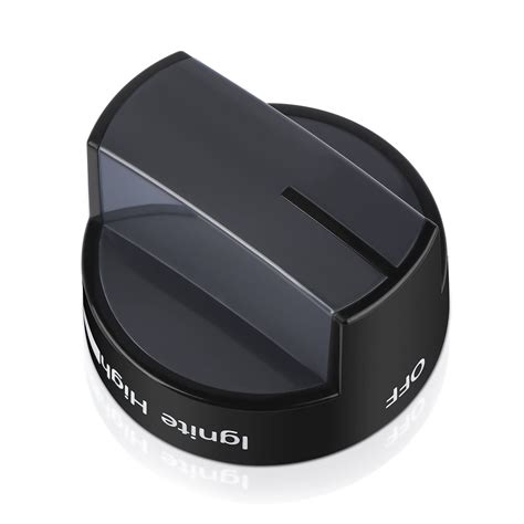 W10339442 Gas Stove Knob Cooktop Surface Burner Control Knobs Black