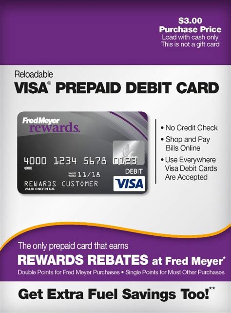 Fred Meyer Visa 1 2 3 Rewards Reloadable Prepaid Debit Card 1 Ct Ralphs