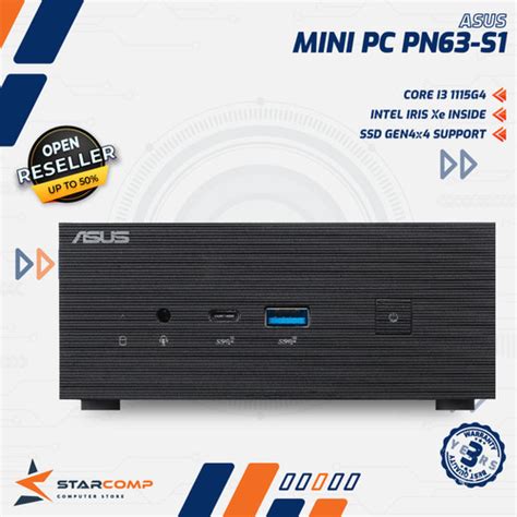 Promo Asus Mini Pc Pn63 S1 I3 1115g4 Barbone 8gb Ram 256gb Ssd Pn 63 S 1 Cicil 0 3x Kab
