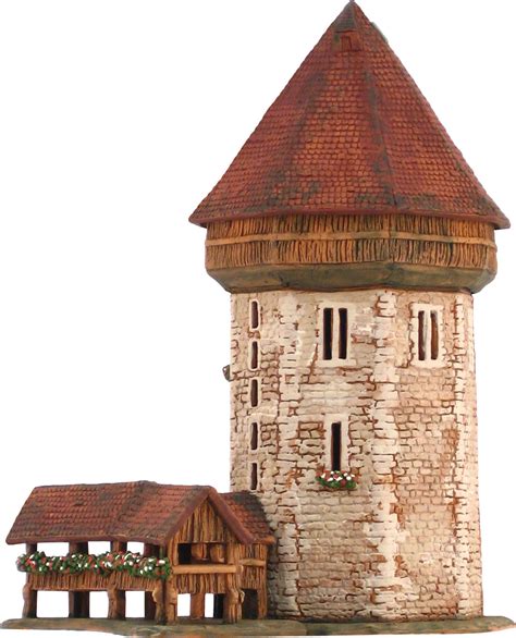 Wasserturm Luzern Schweiz Miniatur Haus Licht Keramik Ton Duft