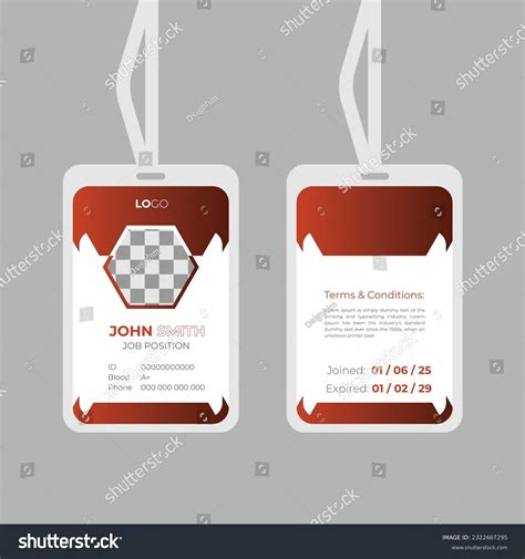 Creative Id Card Design Template Stock Vector Royalty Free 2322667295