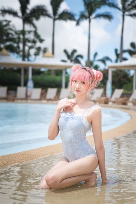网红COSER 瓜希酱 度假水着 微图坊