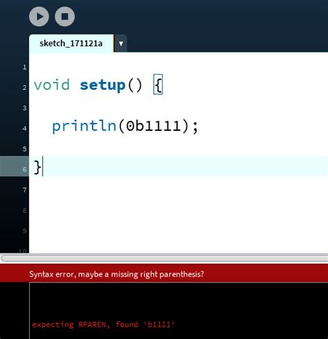 Numbers Formatted As 0b1001 Are Not Accepted But 0xff Work Fine