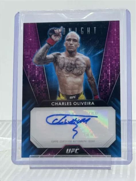 CHARLES OLIVEIRA 2024 Topps Midnight Ufc Glimmer Autografo Auto Q2305