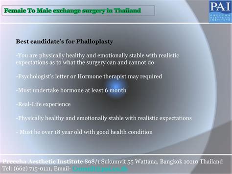 Female To Male Change Surgery In Thailand Ppt Download