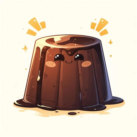 Premium Vector Smooth Chocolate Mousse Dessert Cartoon Art