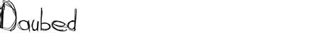 Daubed Font Free Download Font Spy