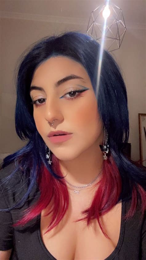 Blue And Red Hair Blue And Red Hair Dark Blue Hair Dyed Hair Blue