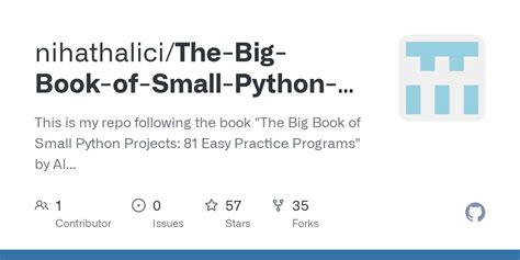 GitHub Nihathalici The Big Book Of Small Python Projects This Is My