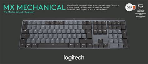 Logitech Keyboard Mx Mechanical Wireless Bolt Bluetooth Illuminated Linear Battery De