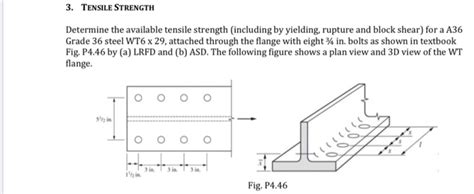 Tensile Strength Determine The Available Tensile Chegg
