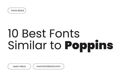 10 Best Fonts Similar To Poppins Fonts Block